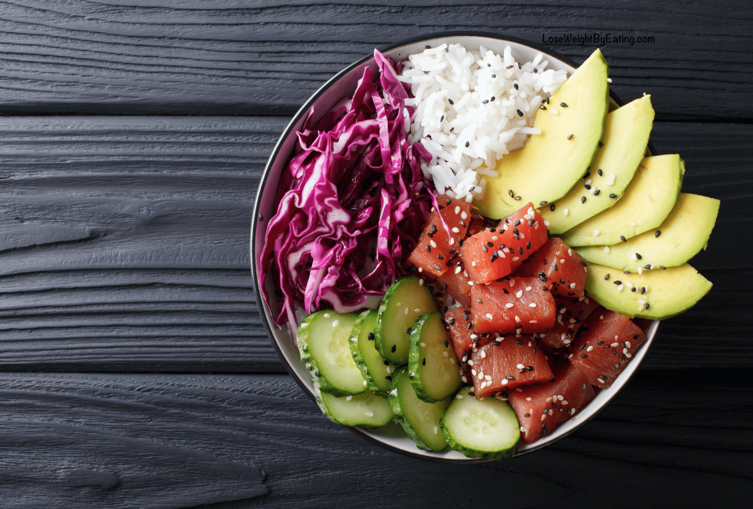 Low Calorie Poke Bowl (216 Calories) - Lose Weight By Eating