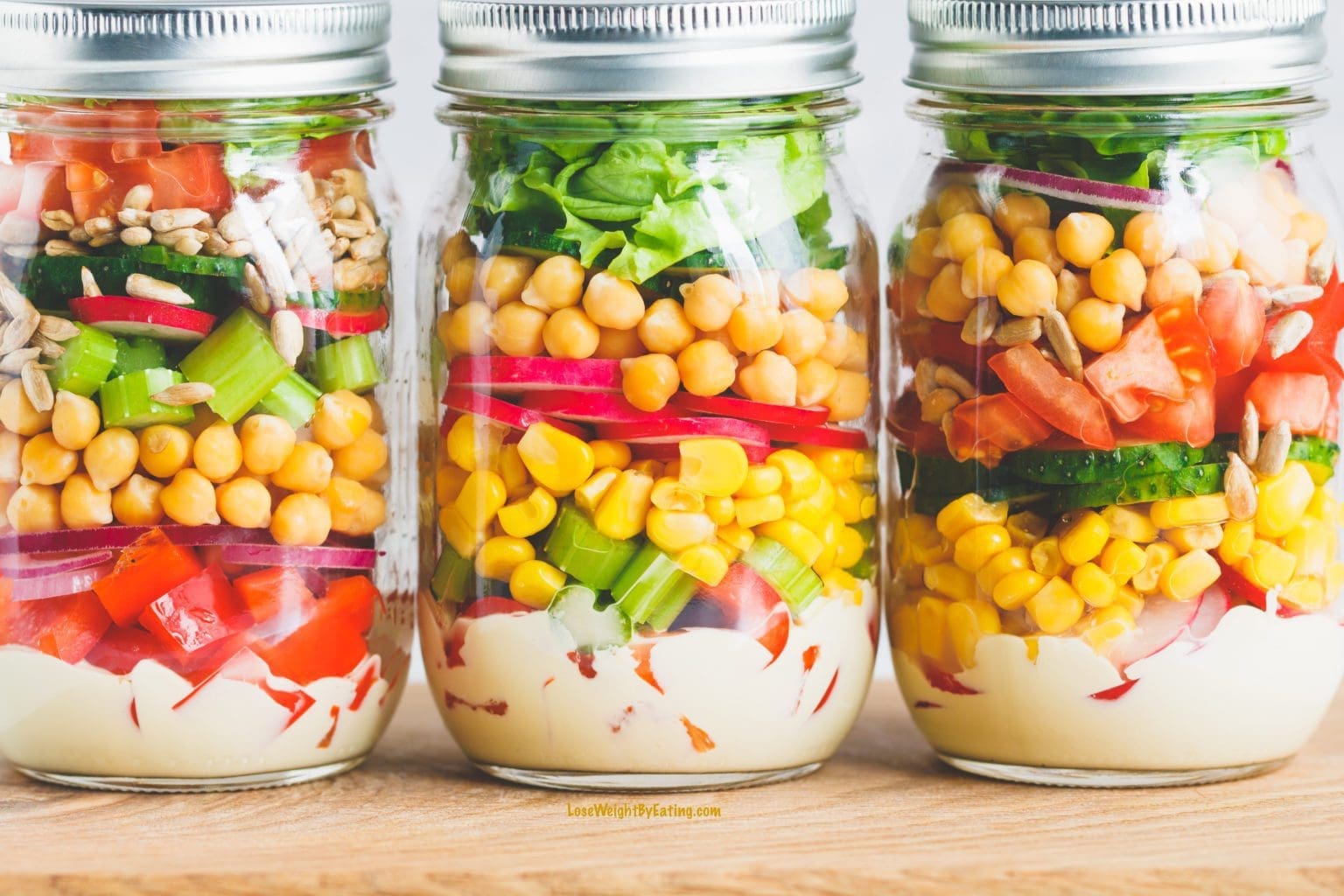 Low Calorie Mason Jar Salad For Weight Loss Lose Weight By Eating