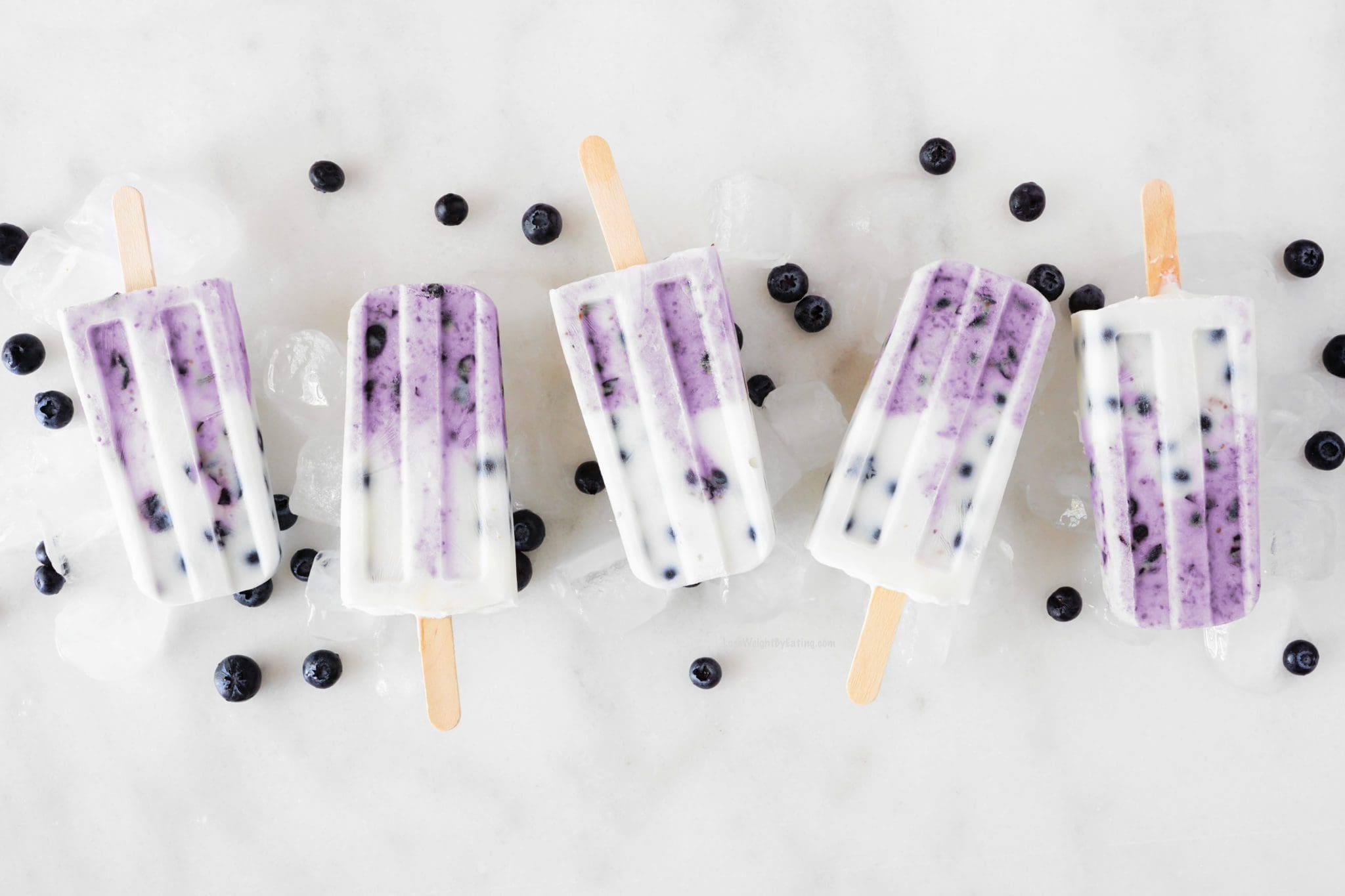 Low Calorie Blueberry Popsicles - Lose Weight By Eating