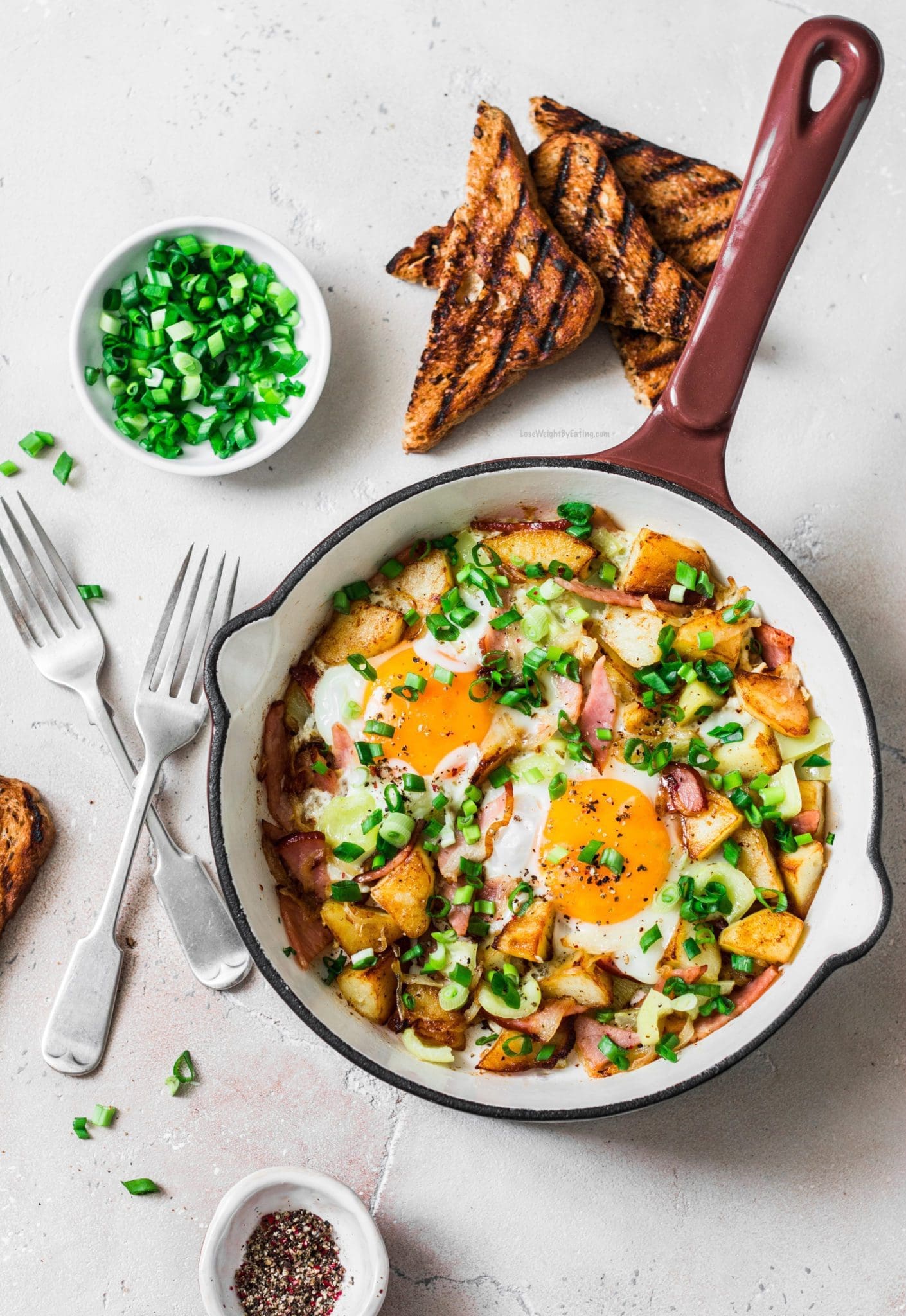 Low Calorie Ham Breakfast Skillet (Great for Leftover Ham) - Lose ...