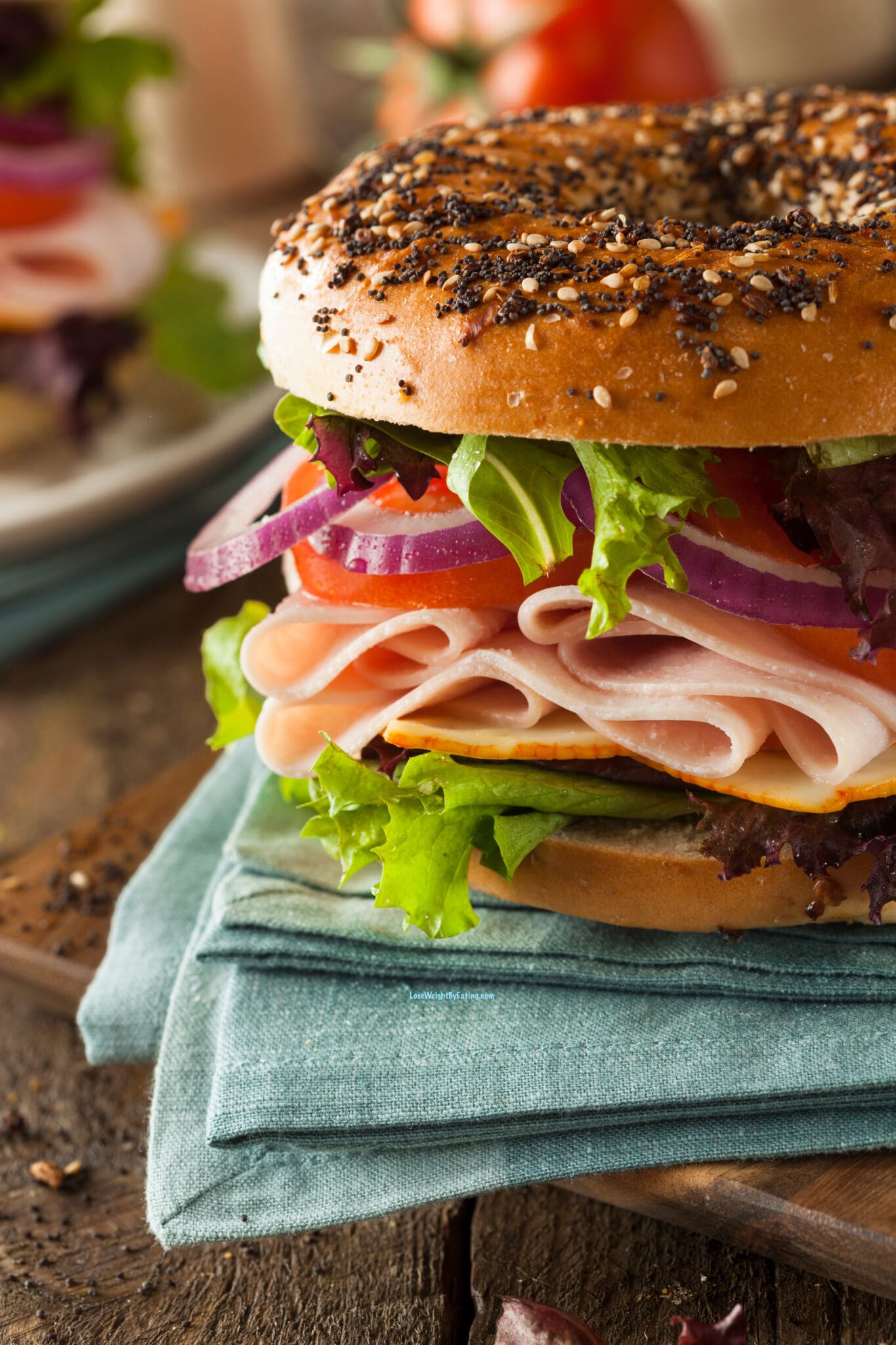 Low Calorie Bagel Sandwich - Lose Weight By Eating