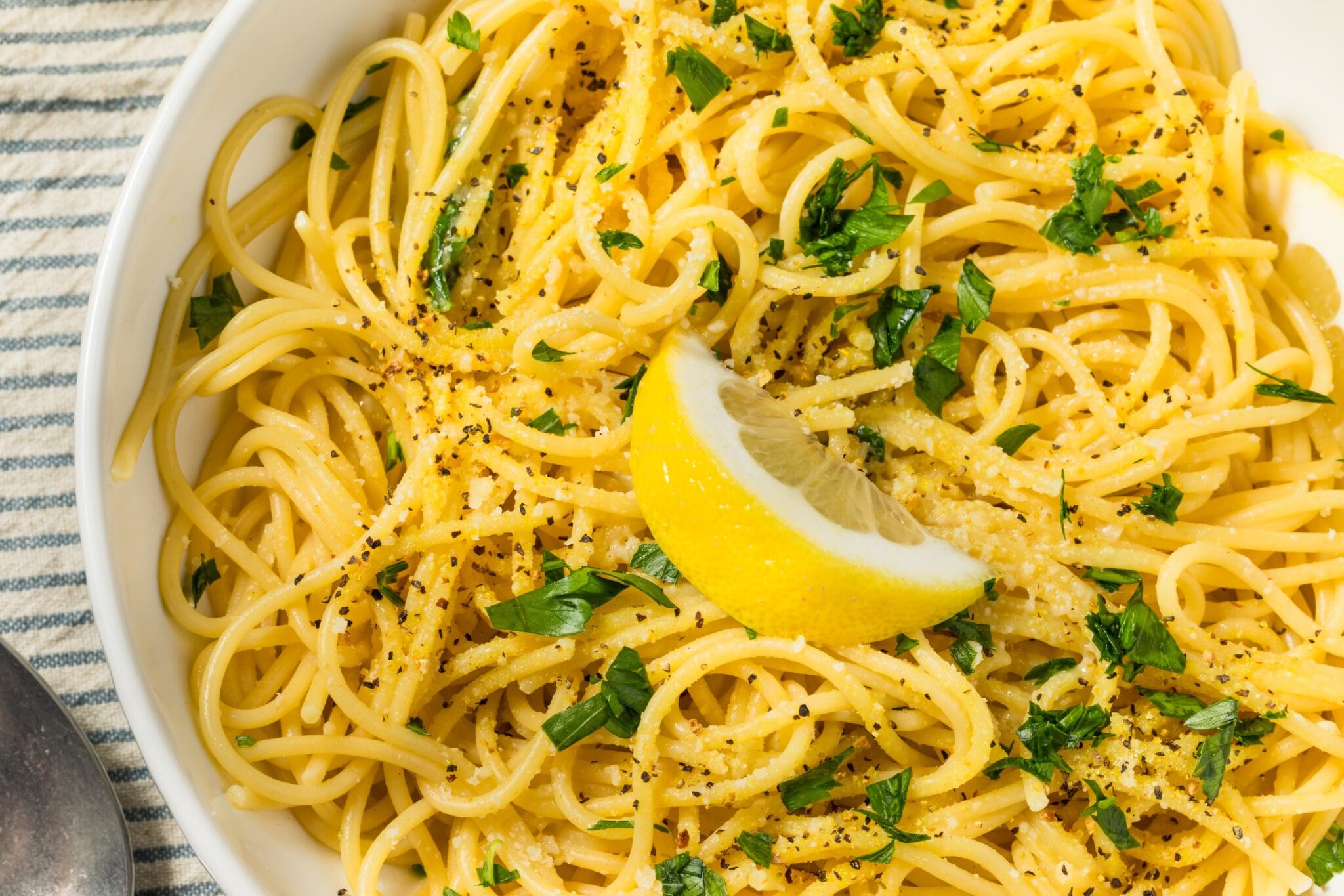 Low Calorie High Protein Lemon Pasta - Lose Weight By Eating
